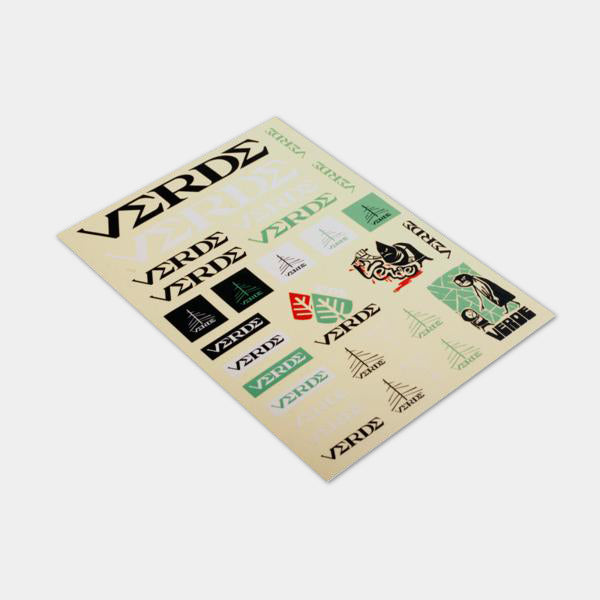 Sticker Sheet w/ 30 Assorted Verde BMX Stickers – Verde Bikes